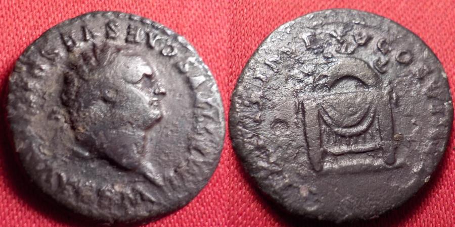TITUS AUGUSTUS silver denarius. Throne with corn ears. | Roman Imperial ...