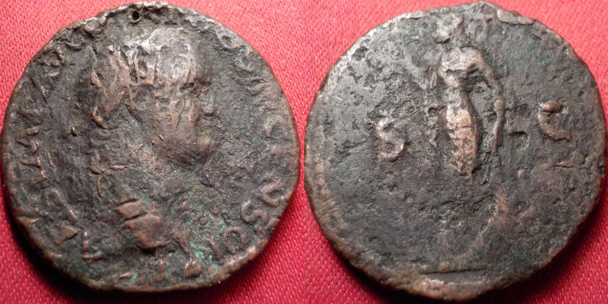 TITUS CAESAR AE as. Lugdunum, 77-78 AD. Spes advancing | Roman Imperial ...