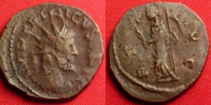 TETRICUS I AE antoninianus. Pax standing, holding branch. | Roman ...