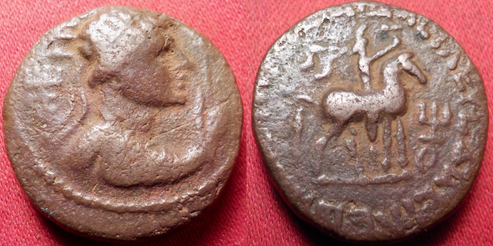 KUSHAN EMPIRE. VIMA TAKTO (Soter Megas) AE tetradrachm. Emperor on ...