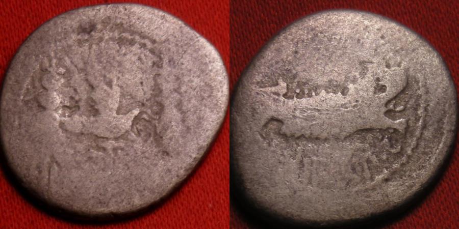 MARCUS ANTONIUS (Marc Antony) AR silver 'legionary' denarius. LEGION ...