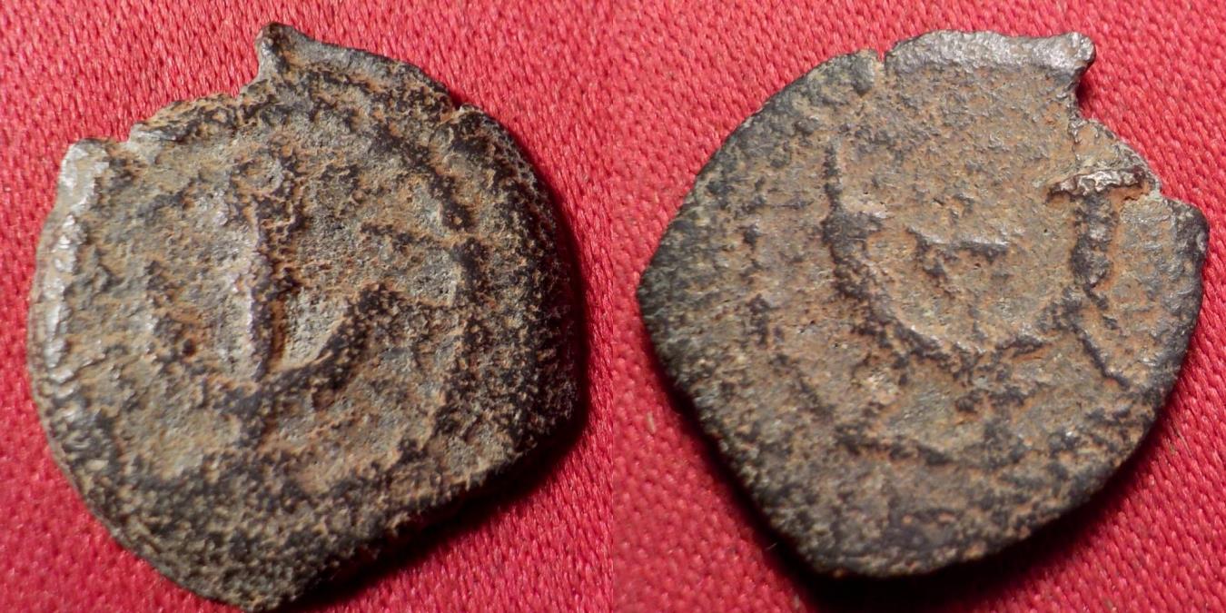 KING HEROD I THE GREAT AE prutah. Jerusalem, 40-4BC. Anchor / Double ...