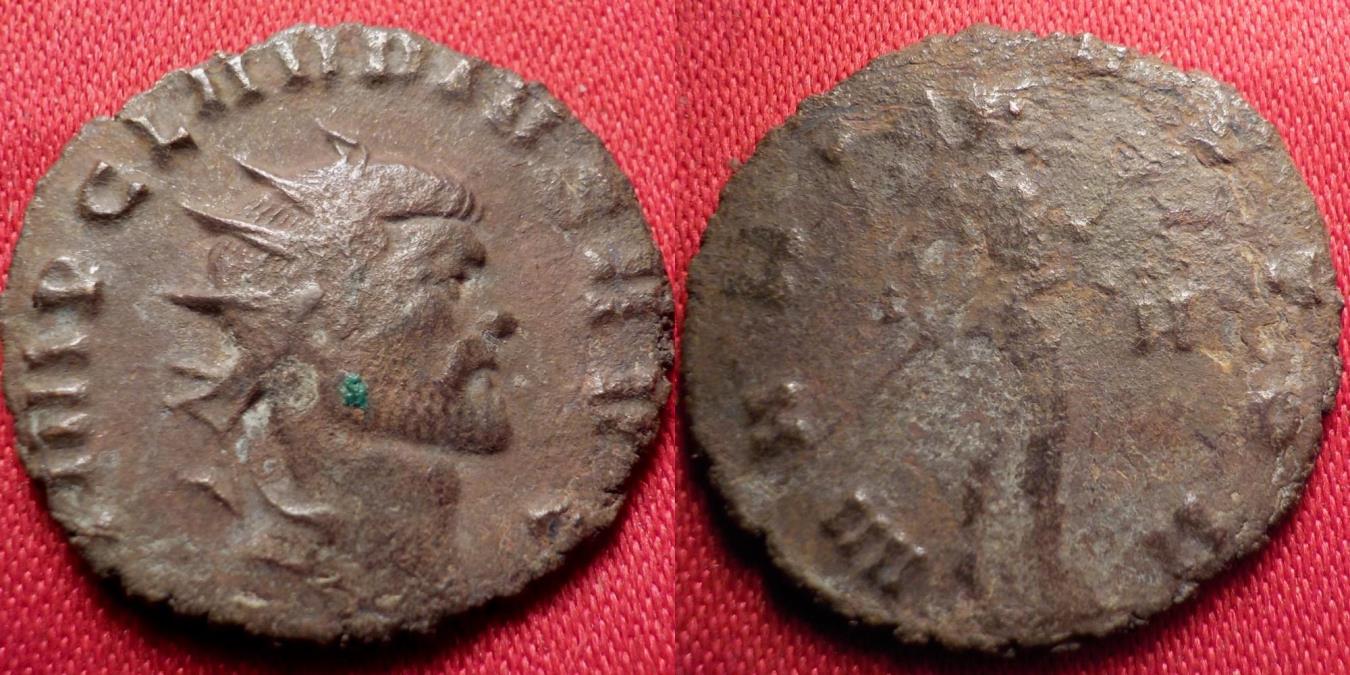 CLAUDIUS II GOTHICUS AE antoninianus. Rome. MARS VLTOR, Mars advancing ...