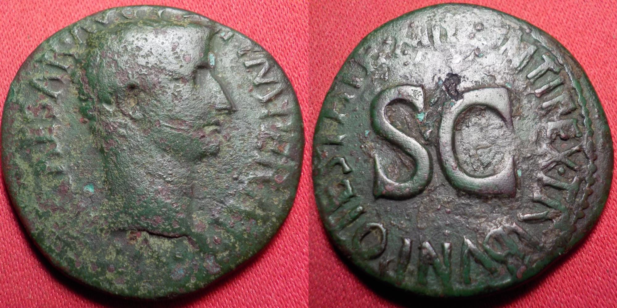 TIBERIUS, as Caesar under Augustus, AE as. Legend around large SC ...