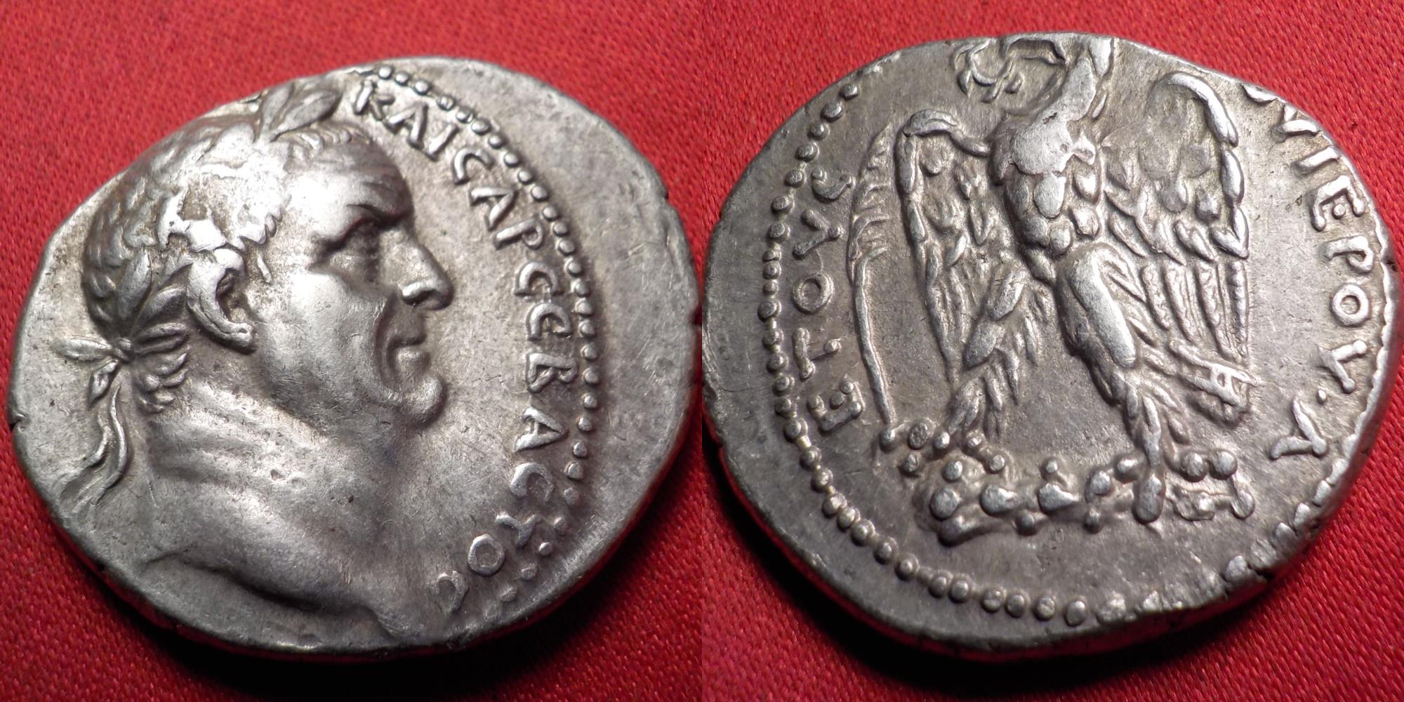 VESPASIAN AR silver tetradrachm. Antioch, 'new holy year 1' (69 AD ...