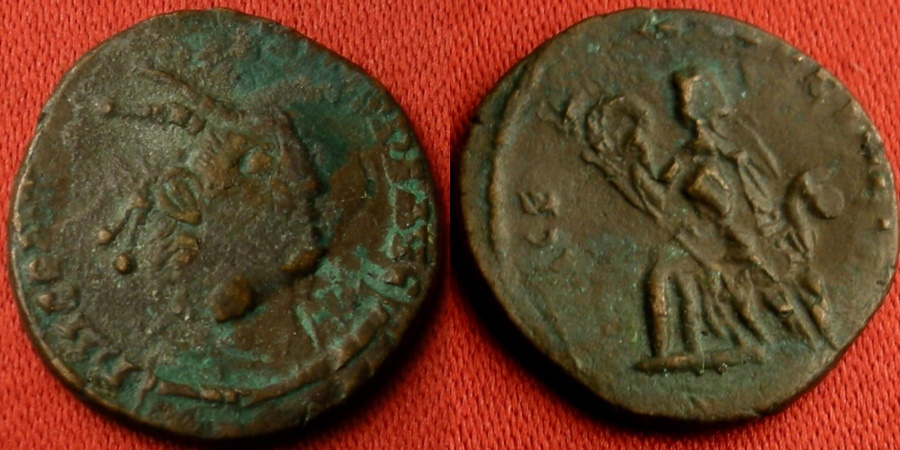 CONSTANTIUS II AUGUSTUS AE 16mm. SPES REIPVBLICE, Emperor standing ...