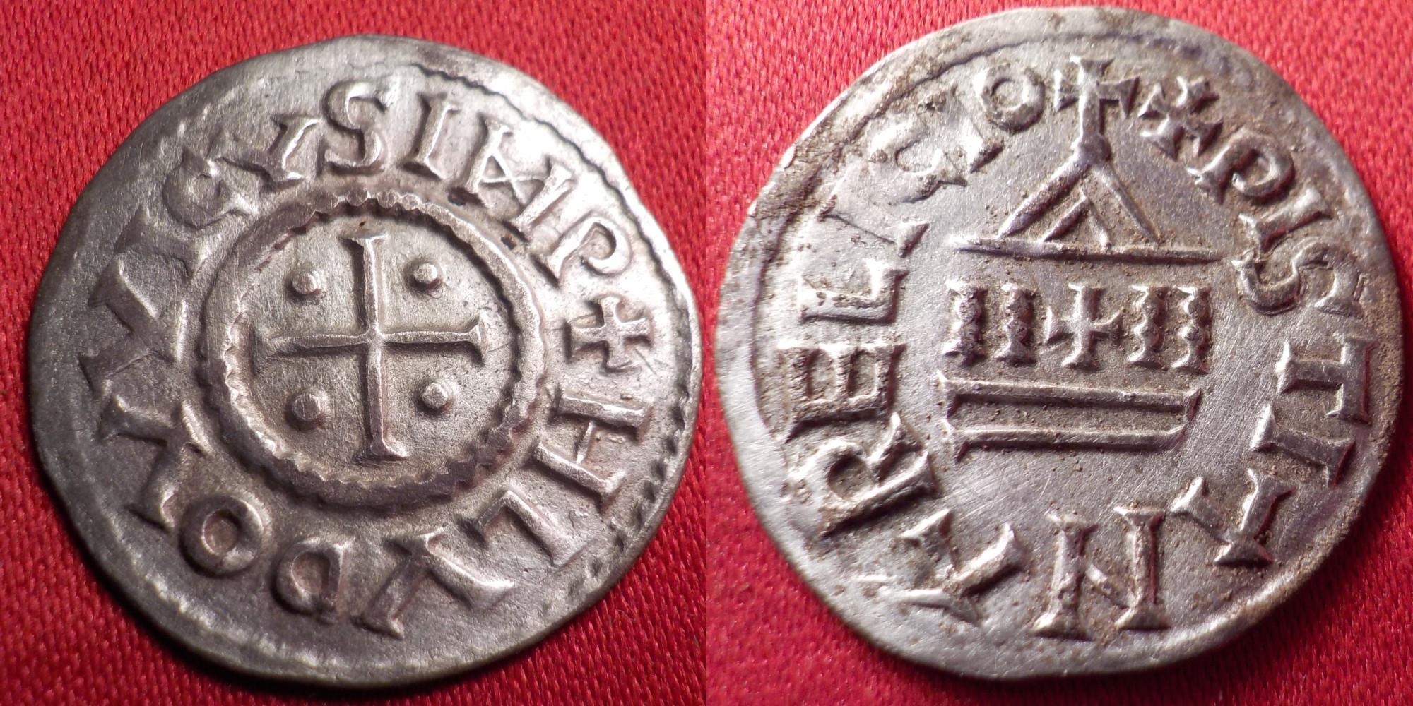 EMPEROR LOUIS I THE PIOUS AR silver denier. Son and heir of Charlemagne ...