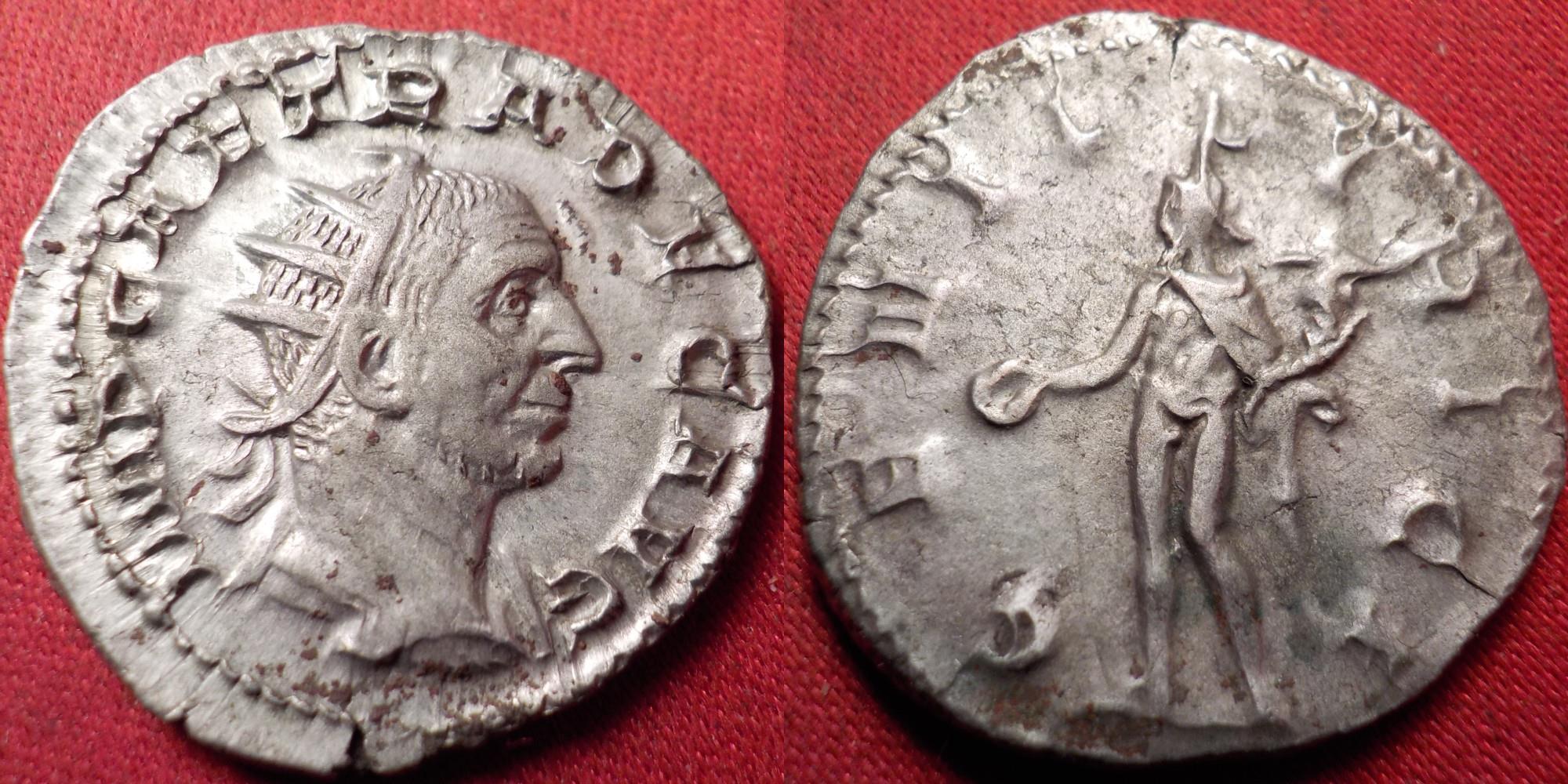 TRAJAN DECIUS AR silver antoninianus. Genius standing. Short obverse ...