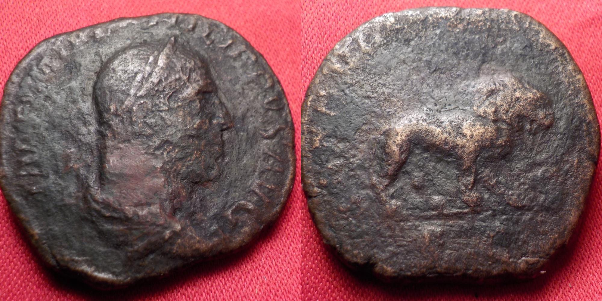 PHILIP I THE ARAB AE sestertius. Secular Games commemorative, lion ...