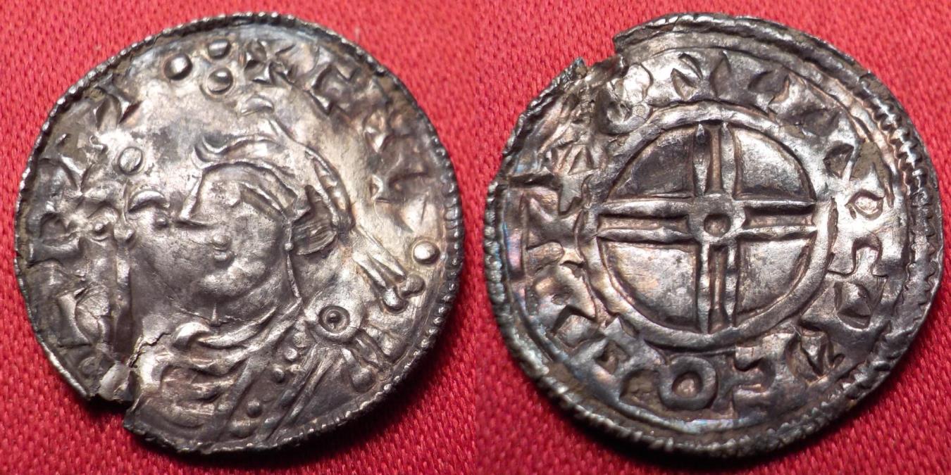 KING CNUT THE GREAT (Canute) AR silver penny. Lincoln, 1029-1035 AD ...