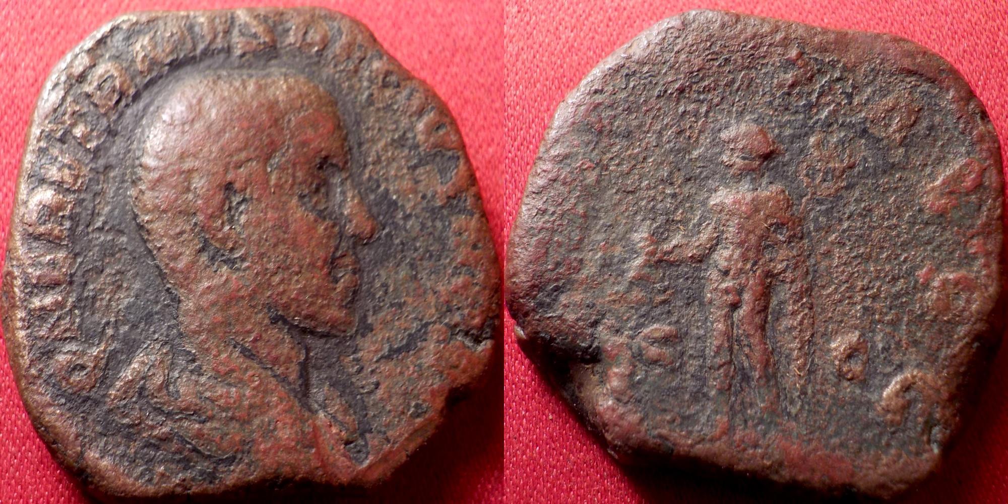 HERENNIUS ETRUSCUS, as Caesar, AE sestertius. PIETAS AVGG, Mercury ...