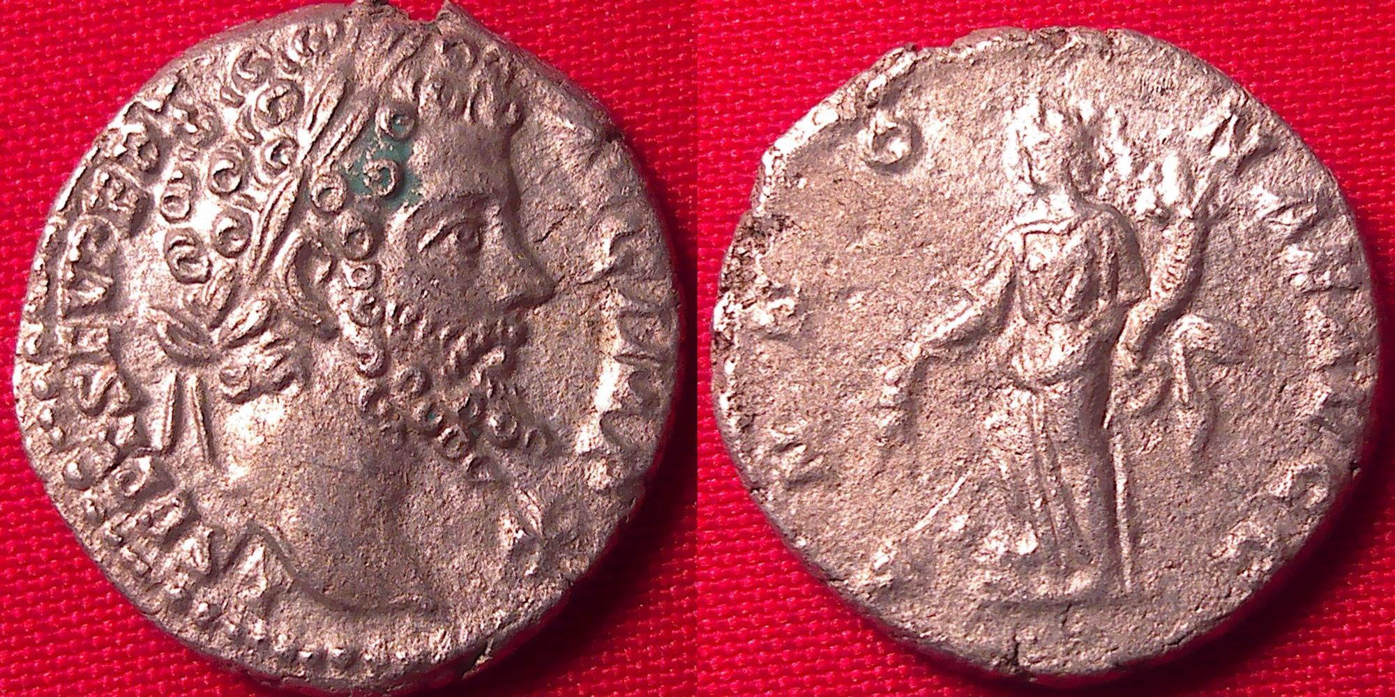 SEPTIMIUS SEVERUS AR silver denarius. Annonae Avgg, Annona standing ...