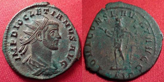 DIOCLETIAN AE silvered antoninianus. Rome, IOVI CONSERVAT AVGG ...