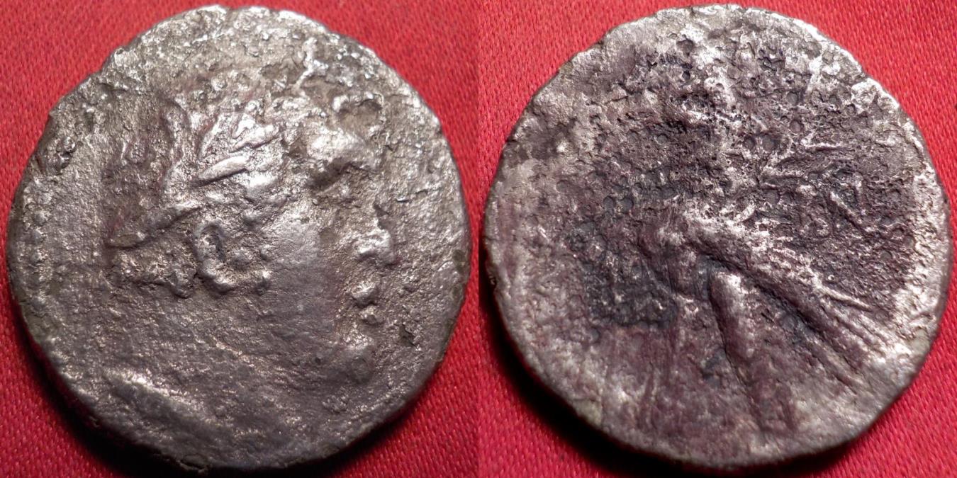 PHOENICIA, TYRE AR silver shekel. '30 pieces of silver' shekel. Bust of ...