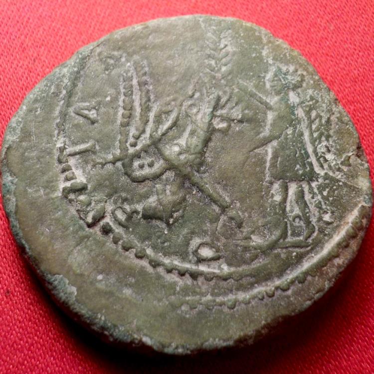 POSTUMUS AE double sestertius. Two coin types of Postumus, Victory ...