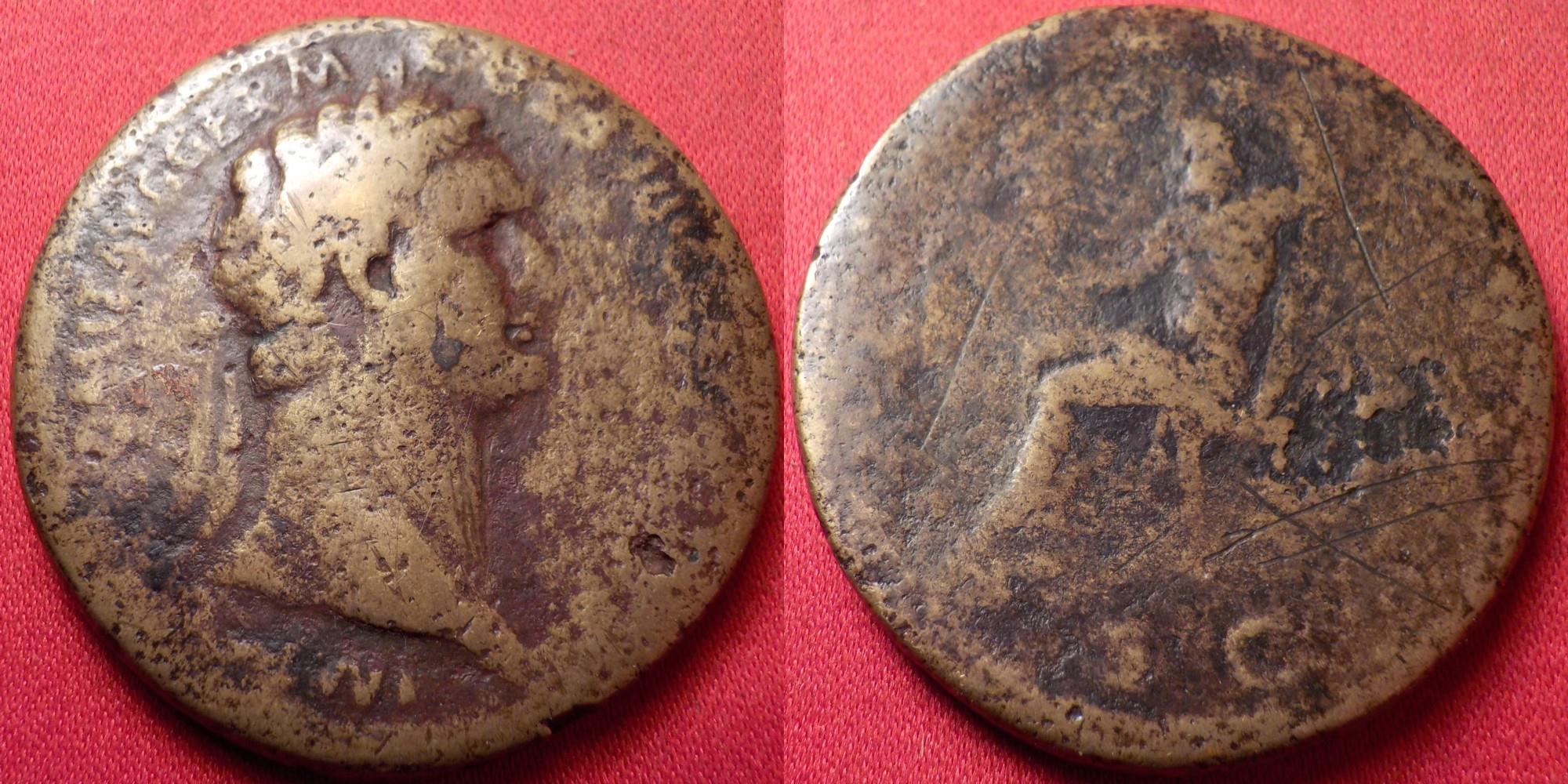 DOMITIAN AE sestertius. IOVI VICTORI, Jupiter enthroned. | Roman ...