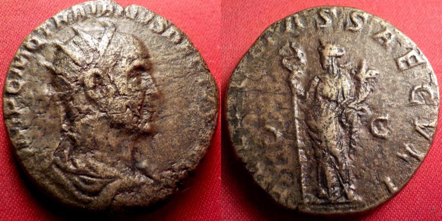 TRAJAN DECIUS AE double sestertius. Rome, 250 AD.FELICITAS SAECVLI ...