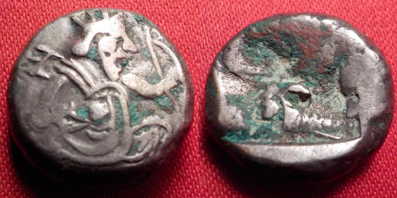 ACHAEMENID EMPIRE AR silver siglos, Kings of Persia, 450-330 BC. King ...