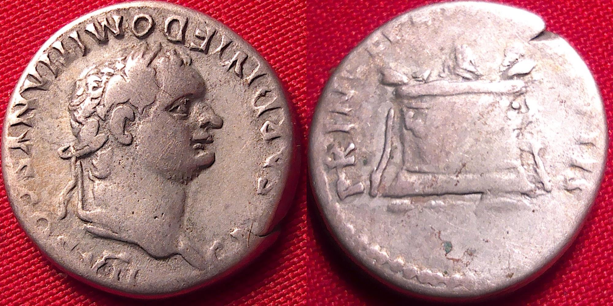 DOMITIAN, as Caesar under Titus, AR silver denarius. Rome, 80 AD. Lit ...