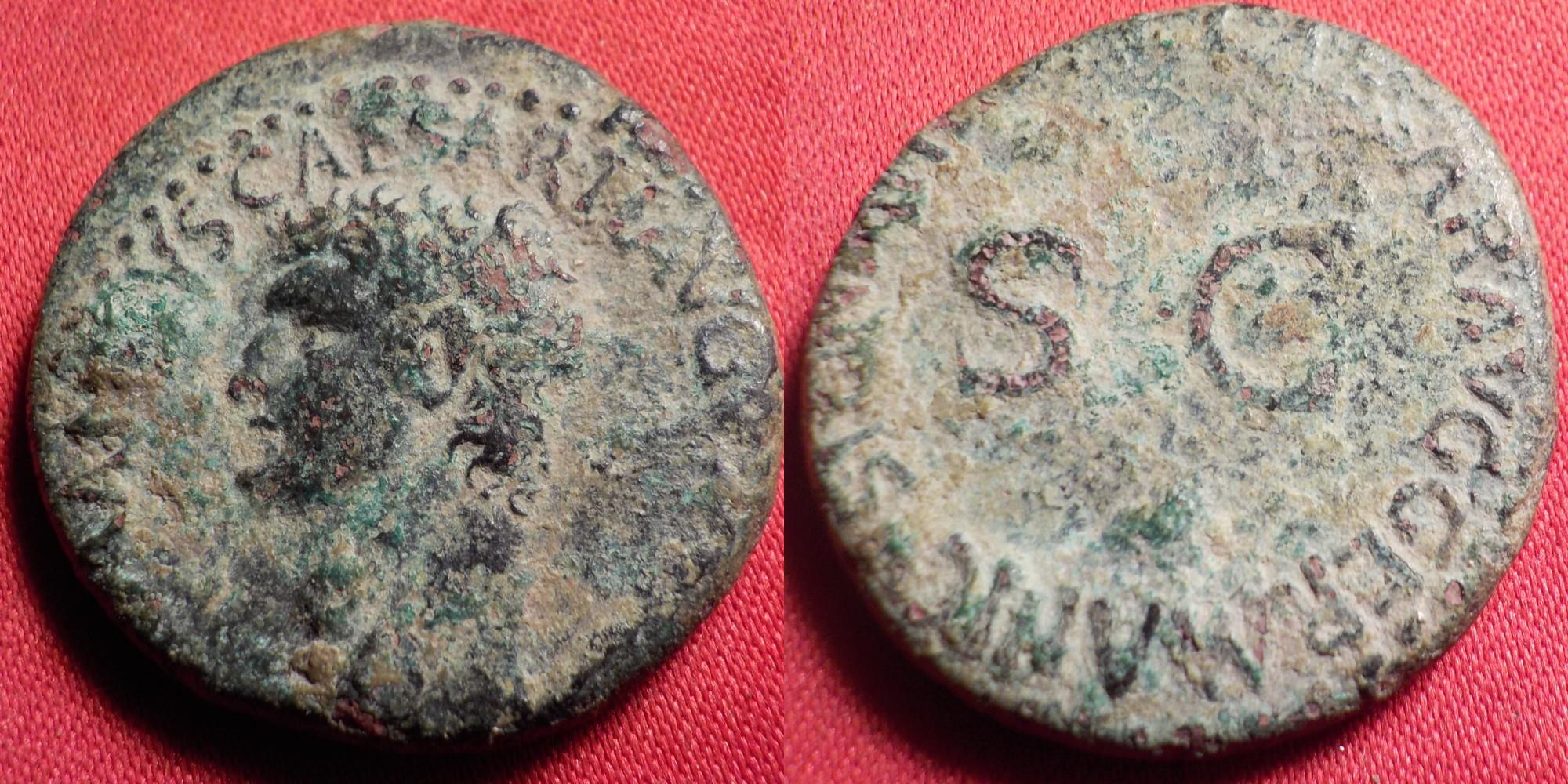 GERMANICUS AE as. Struck by Caligula. Legend around SC. | Roman ...