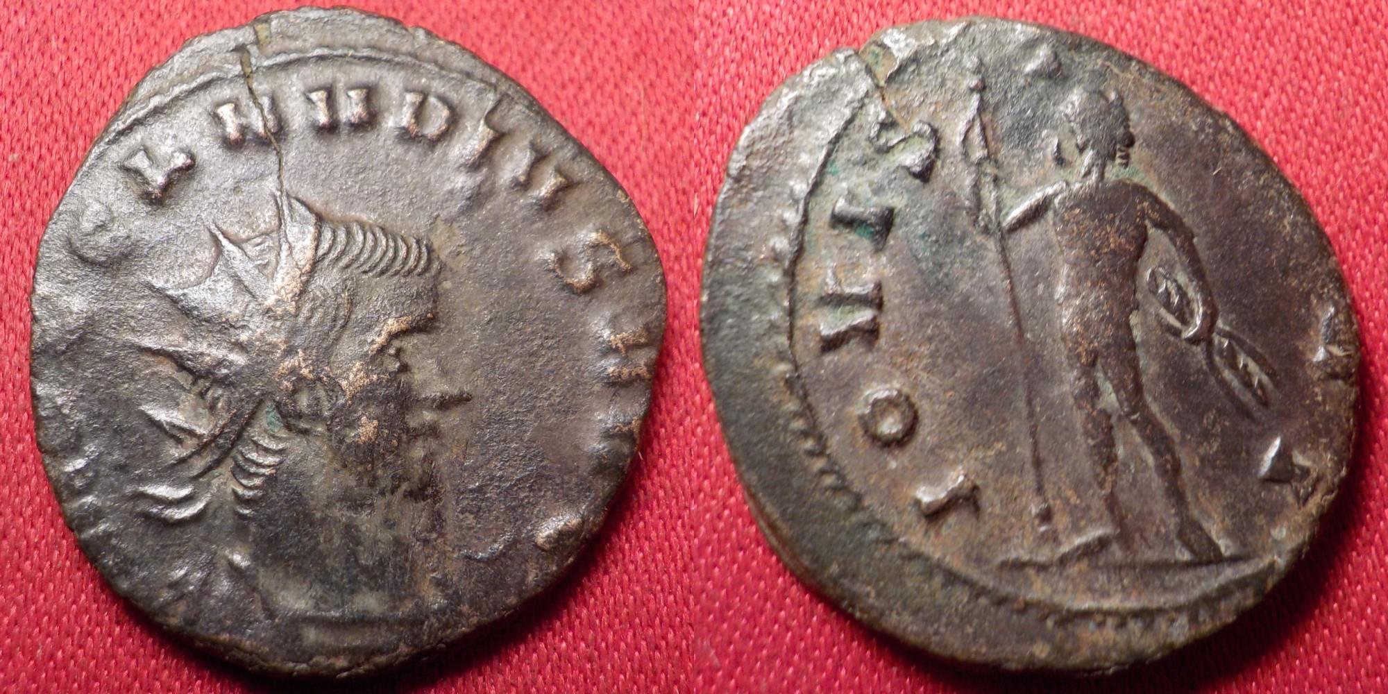 CLAUDIUS II GOTHICUS AE antoninianus. IOVI STATORI, Jupiter standing. 3.9g.