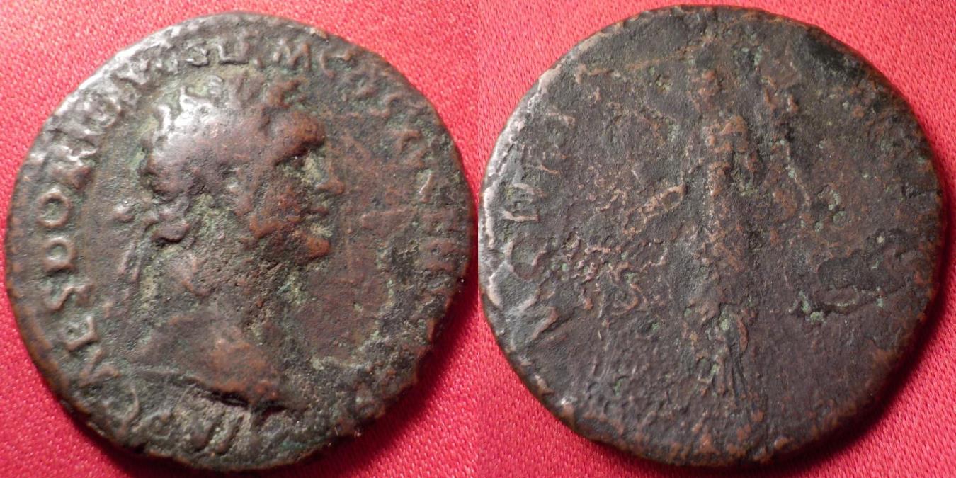 DOMITIAN AE as. MONETA standing, holding scales & cornucopia | Roman ...