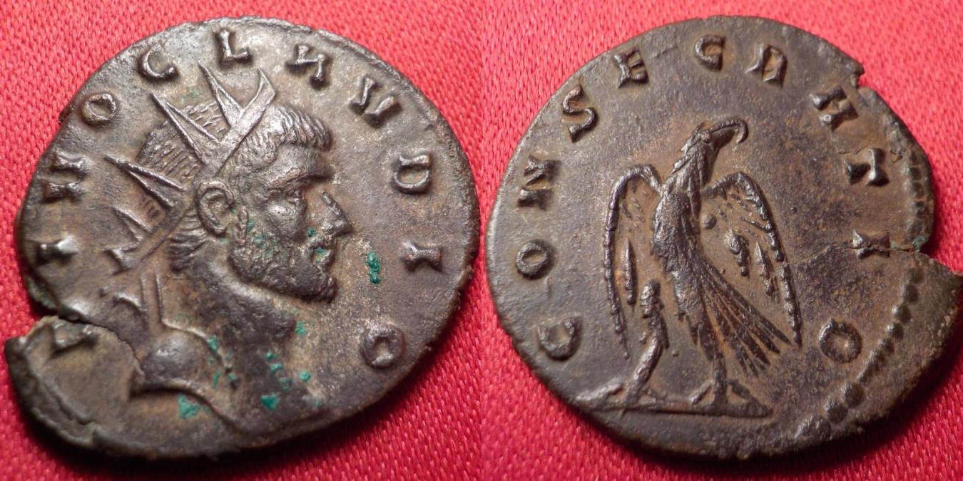 DIVUS CLAUDIUS II GOTHICUS AE antoninianus. Struck by Quintillus. Eagle ...