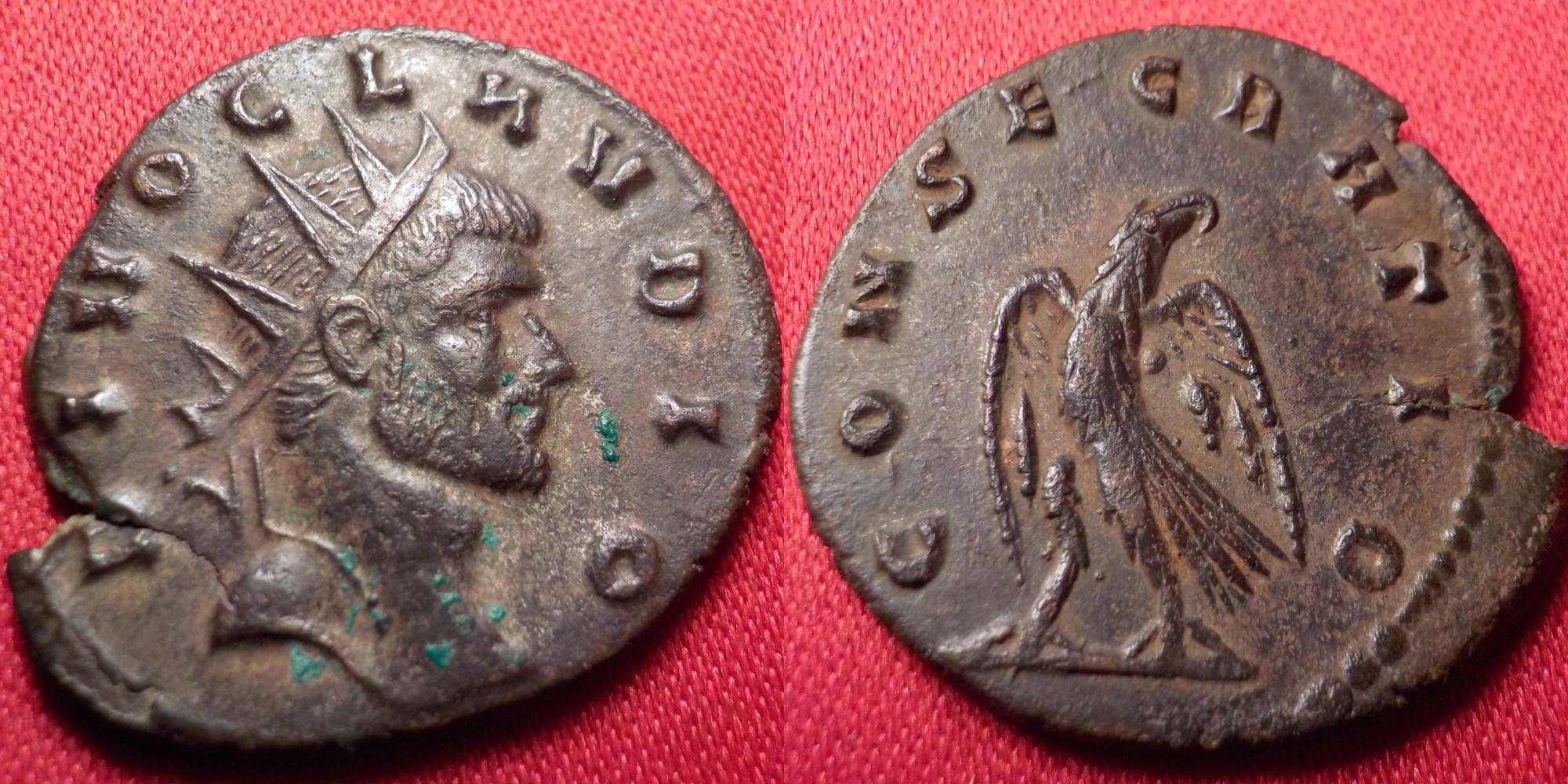 DIVUS CLAUDIUS II GOTHICUS AE antoninianus. Struck by Quintillus. Eagle ...