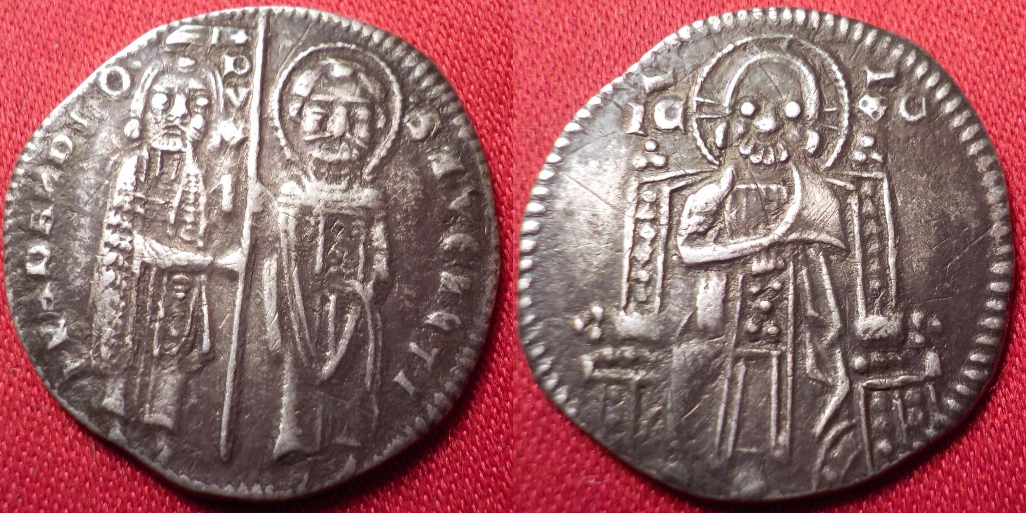 DOGES OF VENICE AR silver grosso. Francesco Dandolo, 1328-1339 AD. Doge ...