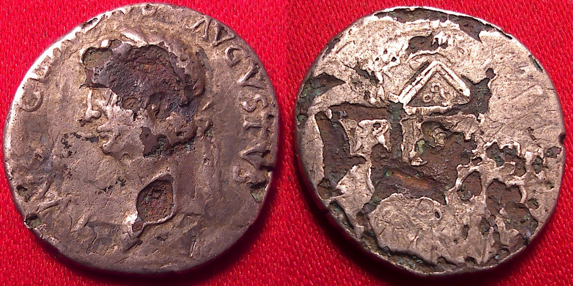 DIVUS CLAUDIUS AR fouree denarius. Slow quadriga. Rare | Roman Imperial ...