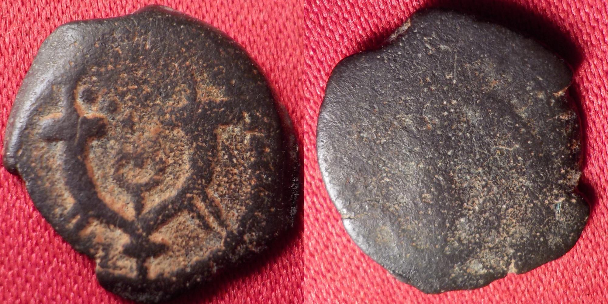 KING HEROD I THE GREAT AE prutah. Jerusalem, 40-4BC. Anchor / Double ...