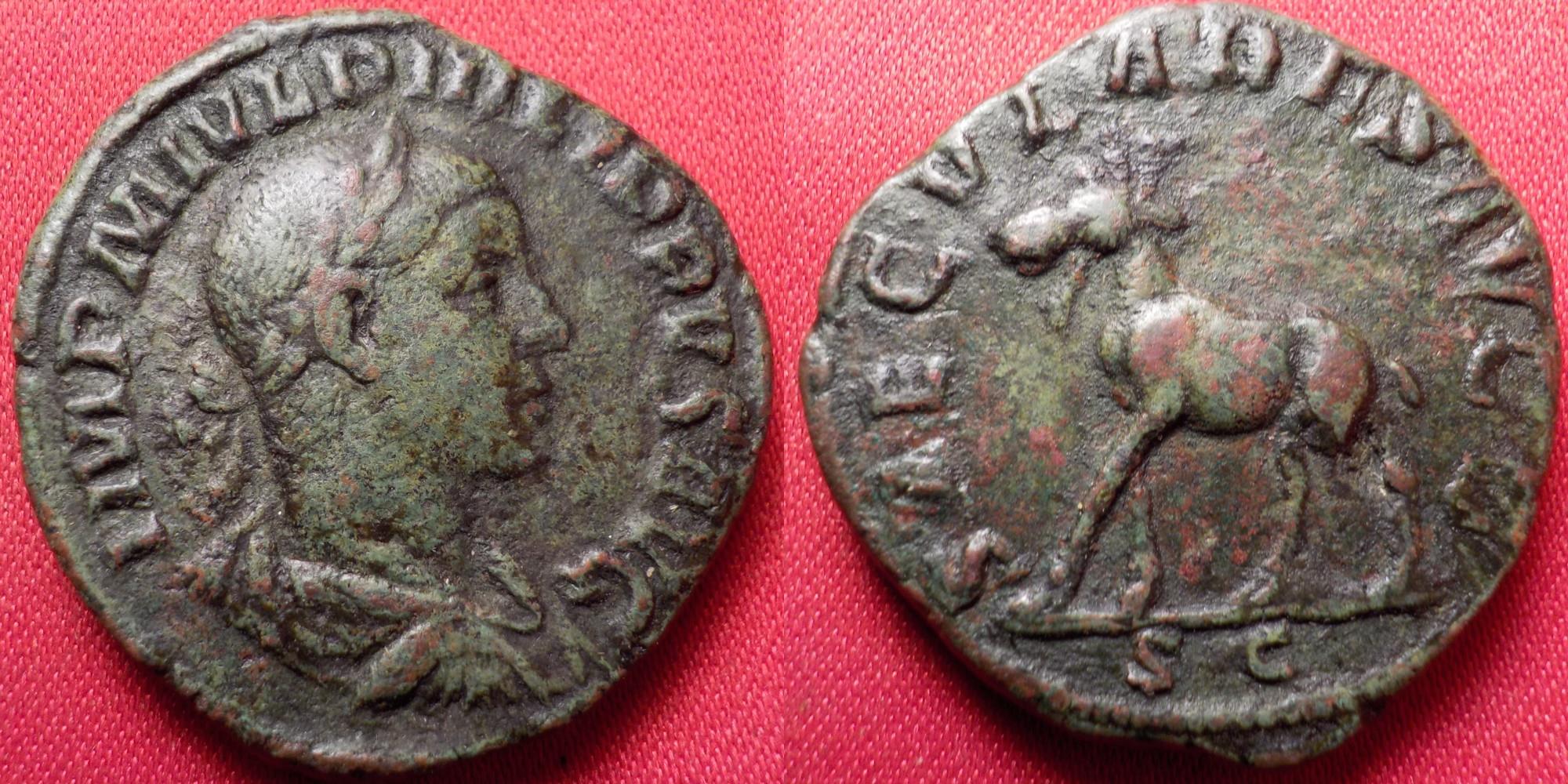 PHILIP II AUGUSTUS AE sestertius. SAECVLARES AVGG, Secular games ...