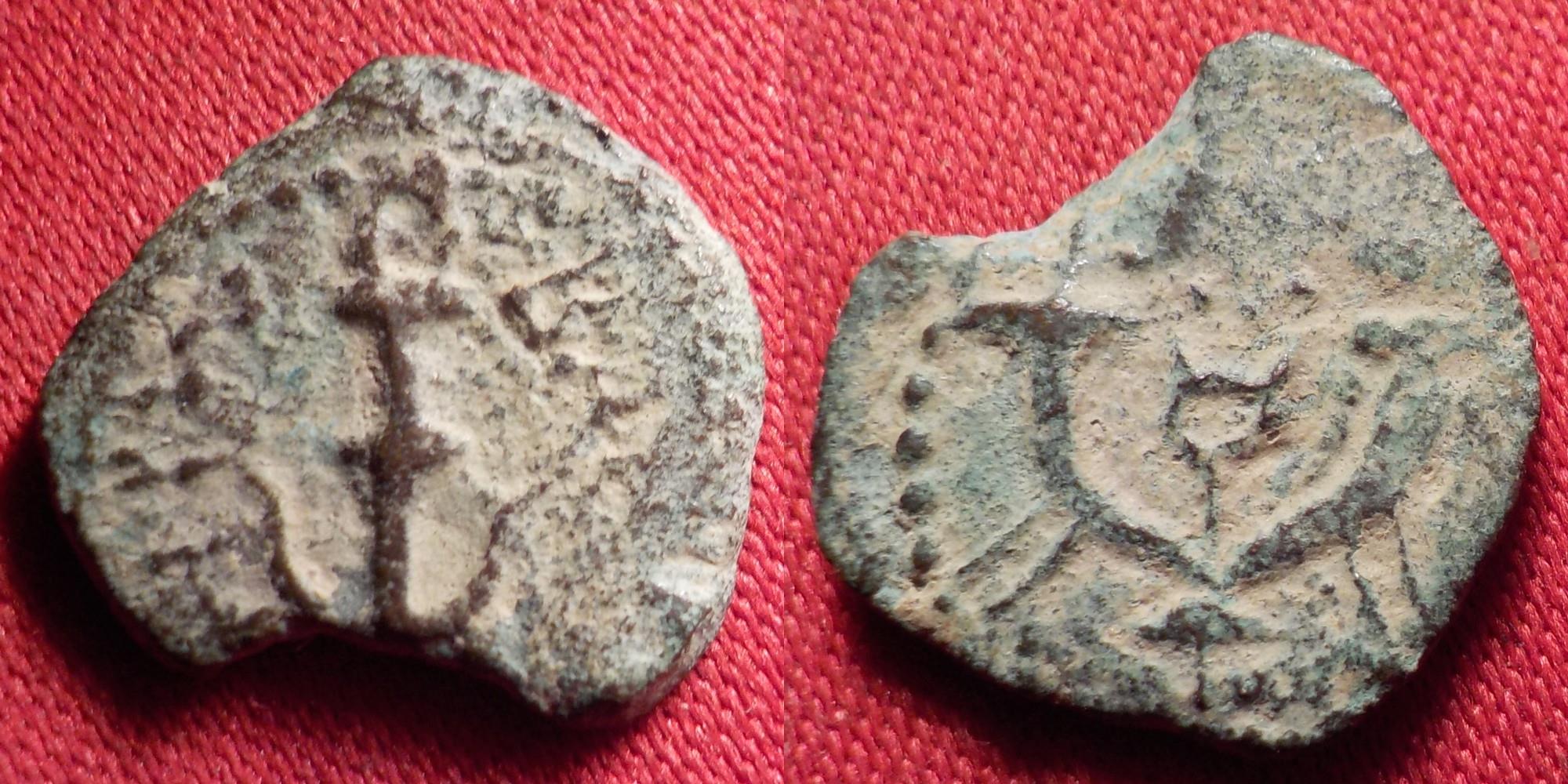 KING HEROD I THE GREAT AE prutah. Jerusalem, 40-4BC. Anchor / Double ...