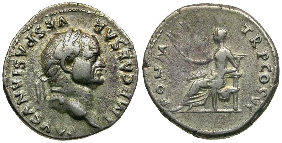 Vespasian (AD 69-79) AR Denarius / Pax | Roman Imperial Coins