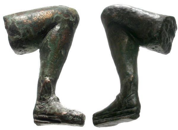 Ancient Roman Bronze Leg from Statue of Mercury