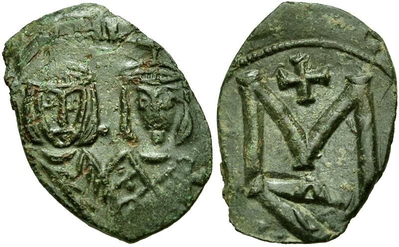 *Sear 1652* Byzantine Empire. Michael II the Amorian with Theophilus Æ ...