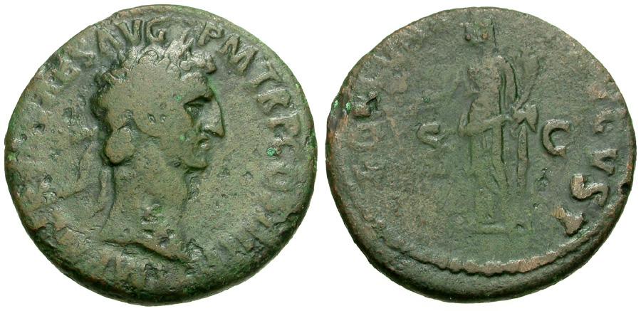 Nerva (AD 96-98) Æ As / Fortuna | Roman Imperial Coins