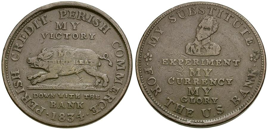 Hard Times copper Token / Running Boar | Miscellaneous