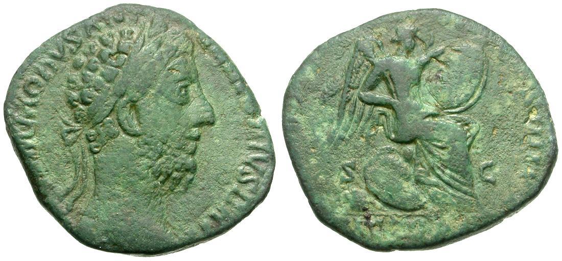 Commodus (AD 177-192) Æ Sestertius / Victory | Roman Imperial Coins