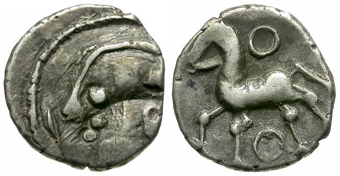 Ancient France. Celtic Gaul. Aedui Tribe AR Quinarius | Celtic Coins