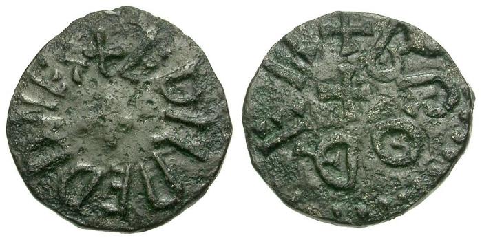 Saxon Kings of Northumbria. Æthelred II (AD 843-850). Broder, moneyer Æ ...