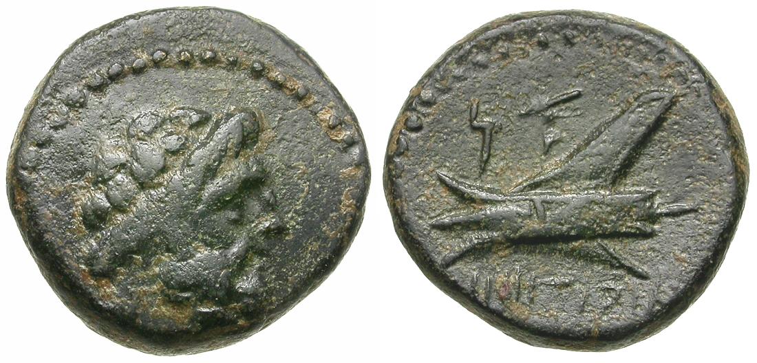Phoenicia. Arados Æ16 / Ram of Galley | Greek Coins