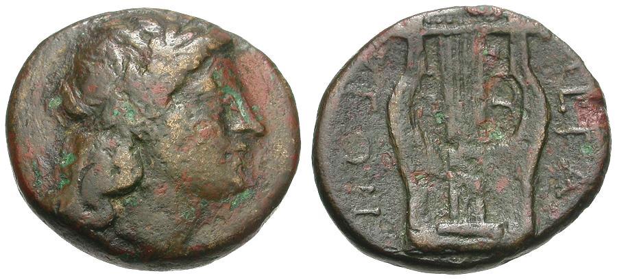 Megaris. Megara Æ Tetrachalkon / Kithara | Greek Coins