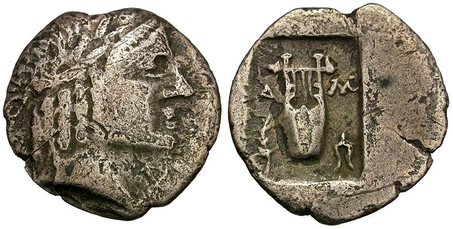 Lycian League. Masikytes AR Hemidrachm / Lyre | Greek Coins