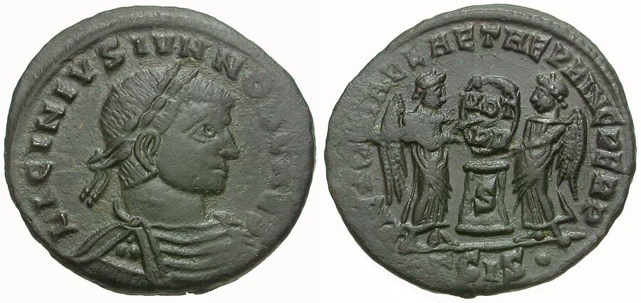 Licinius II Caesar (AD 317-324) Æ3 / Two Victories | Roman Imperial Coins