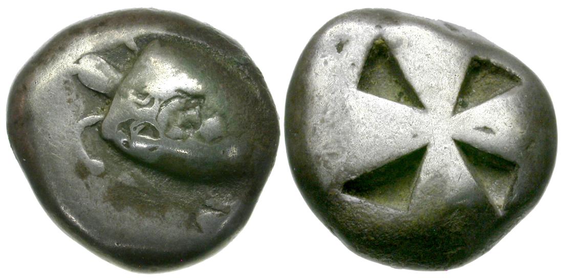 Islands off Attica. Aegina AR Stater / Sea Turtle | Greek Coins