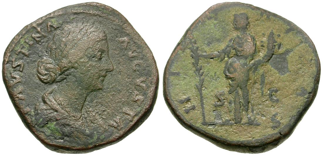 Faustina II (AD 147-175) Æ Sestertius / Hilaritas | Roman Imperial Coins