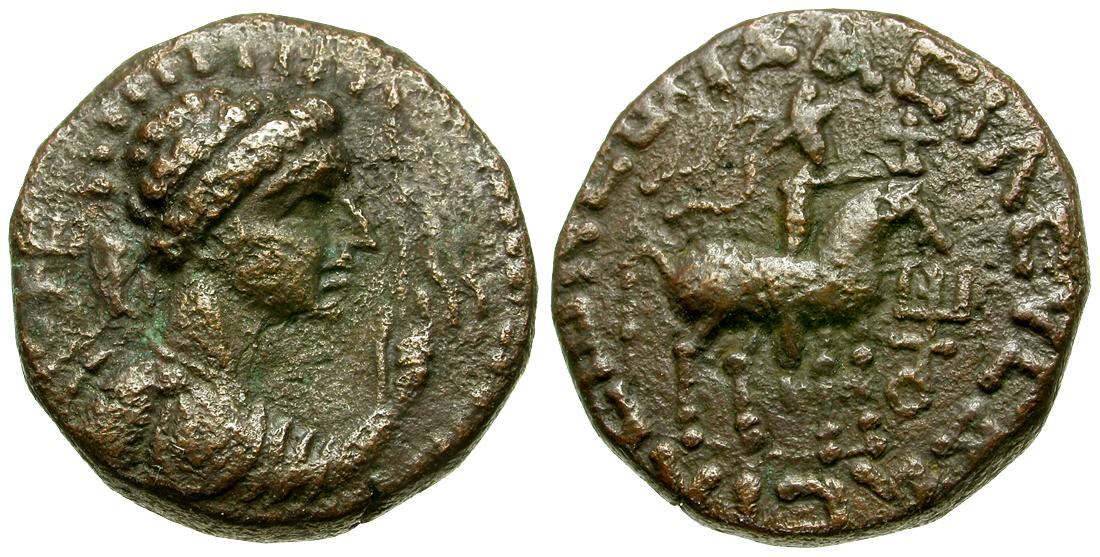 India. Kushan Empire. Vima Takto - Soter Megas (AD 80-100) Æ Tetradrachm