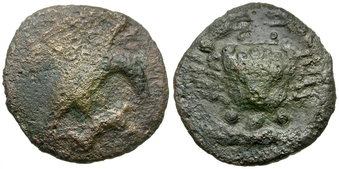 Sicily. Akragas Æ Trias / Crab | Greek Coins