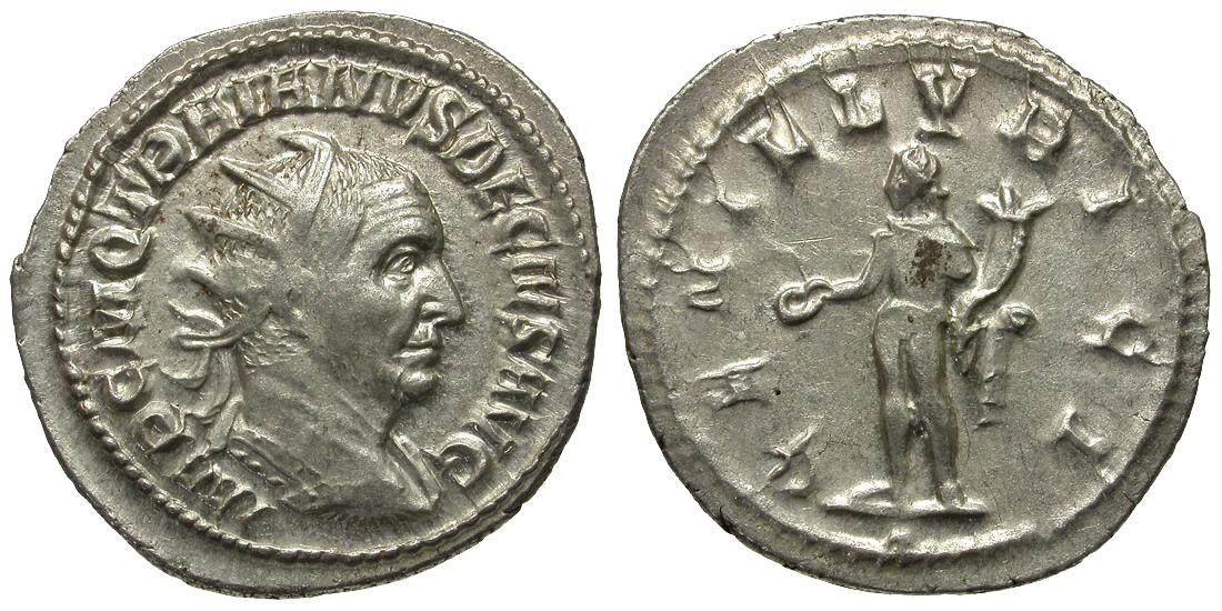 Trajan Decius (AD 249-251) AR Antoninianus / Genius of Illyria
